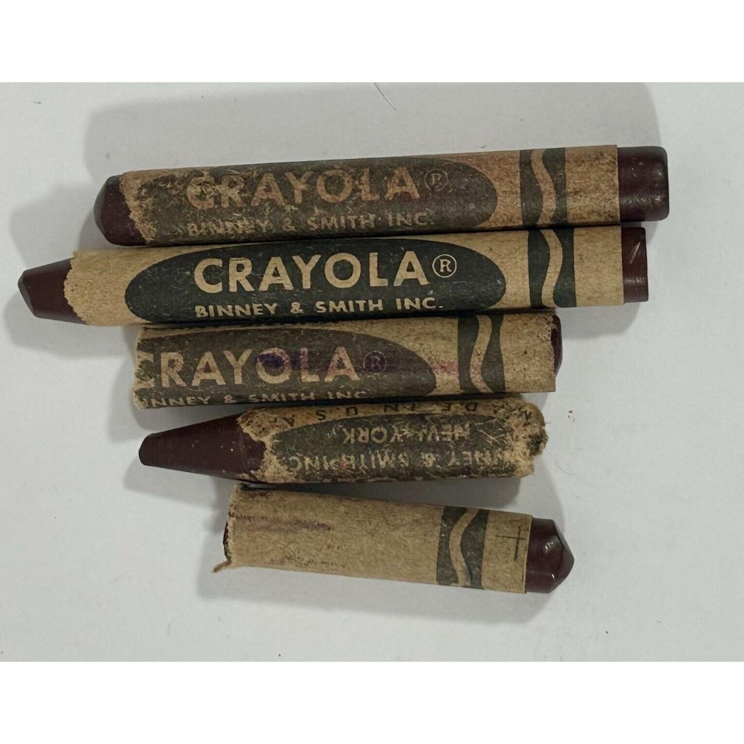 Binney & Smith Vintage Old Crayola Crayons Burnt Sienna Color Set Art ...