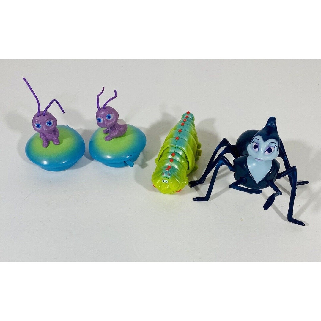 A Bugs Life Movie Kids Meal Toys Lot of 4 Pixar Disney Flik Ant Rosie ...