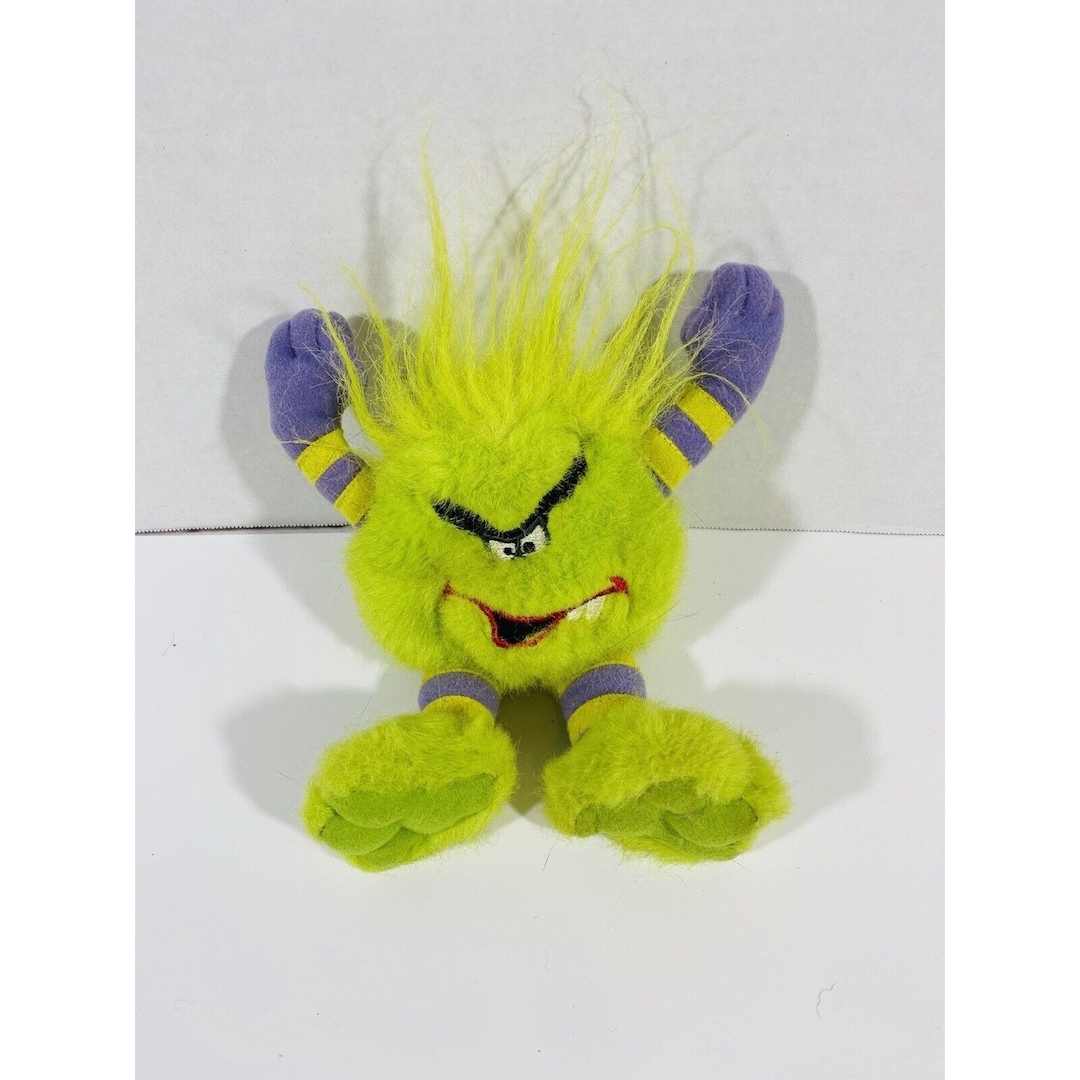 Original Silly Slammers 6” Beanbag Stuffed Plush Green Hairy Monster ...
