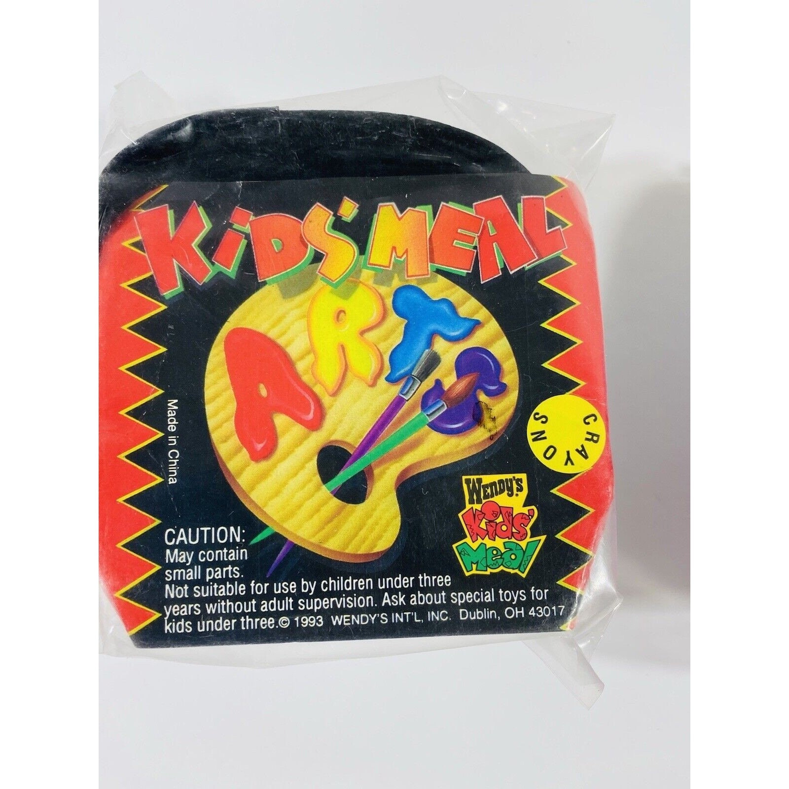 Wendys Kids Meal Toys Arts Hamburger Crayons 1993 About Faces Puzzle ...