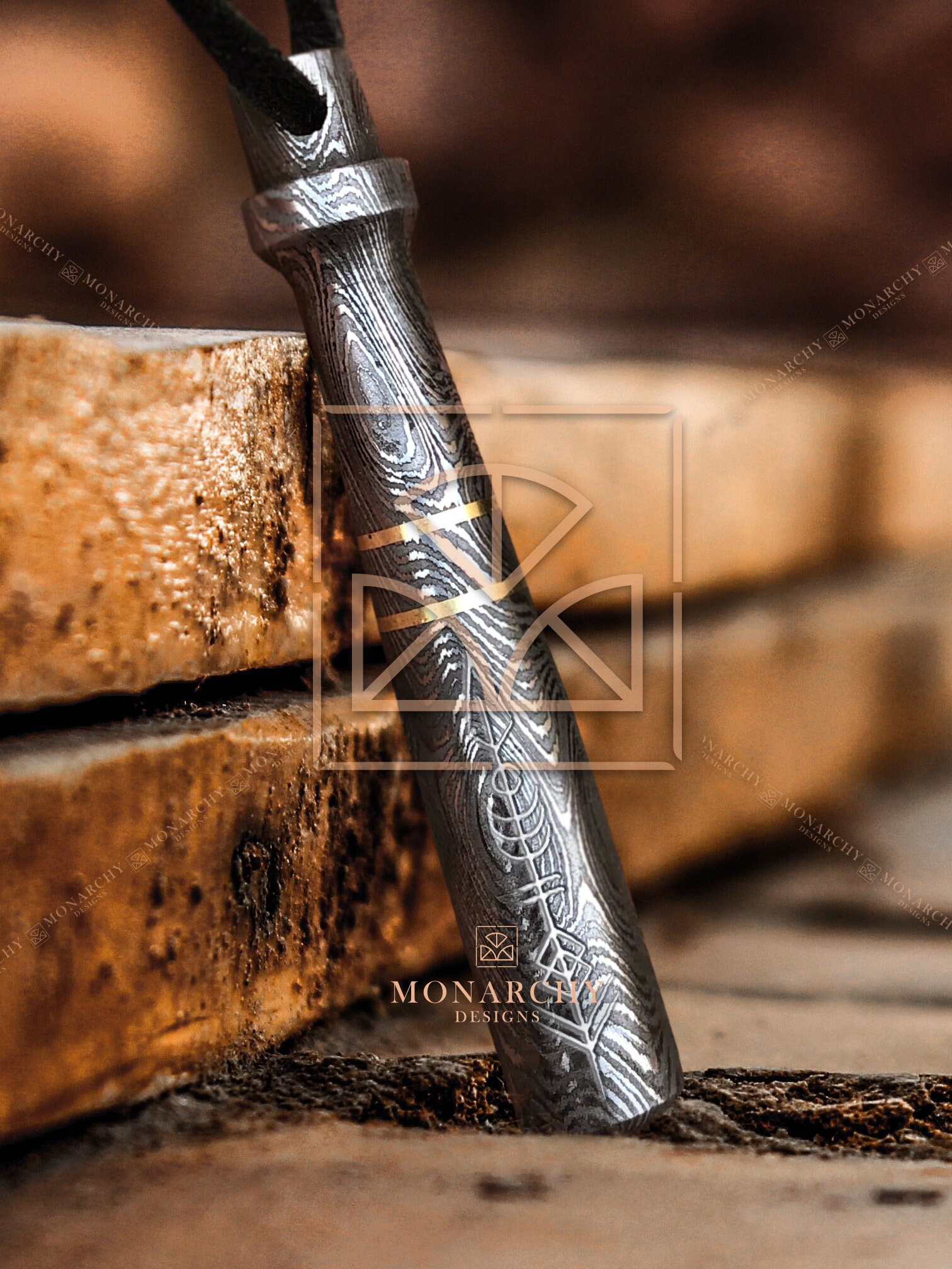 Viking Damascus Pendant Viking Damascus Hammer Damascus - Etsy