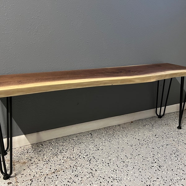 Live Edge Bench - Etsy