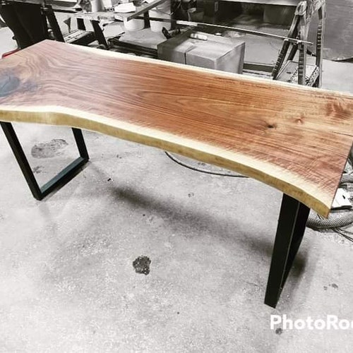 Office Desk / Computer Desk Solid Live Edge Cedar Table - Etsy