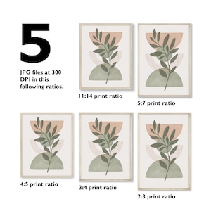 Sage Green and Blush Pink Wall Art Set of 3, Boho Nursery Decor, Boho ...