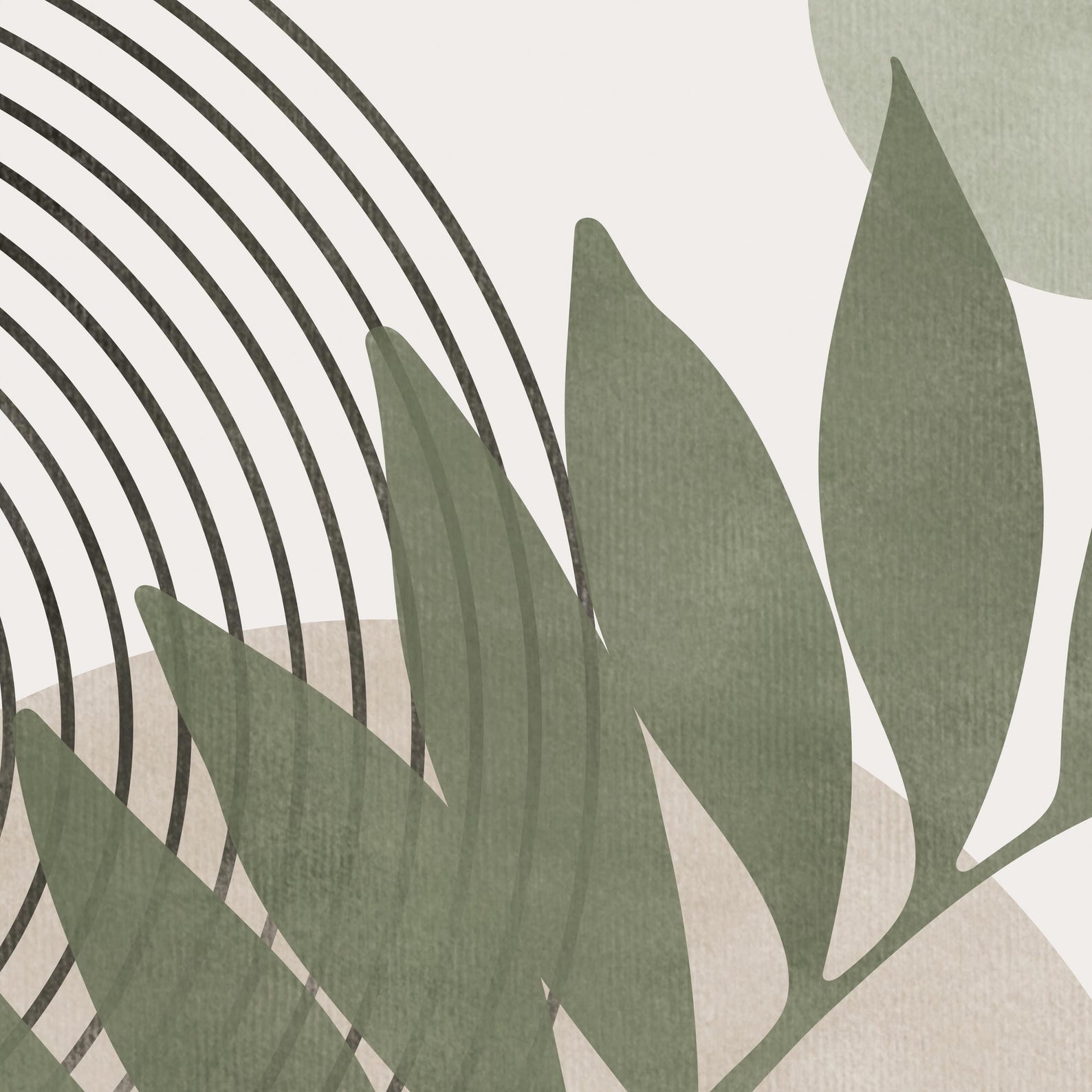 Green Boho Art Prints Set: Mid Century Modern Wall Decor - Etsy