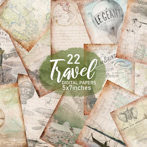 Travel Seamless Digital Paper Pack Adventure Digital Paper | Etsy