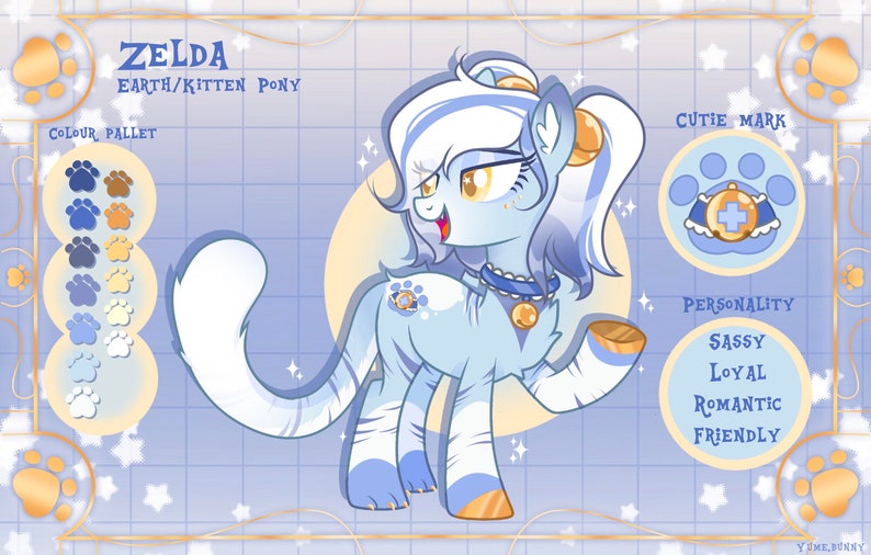 Custom My Little Pony Original Character Reference Sheet - Etsy