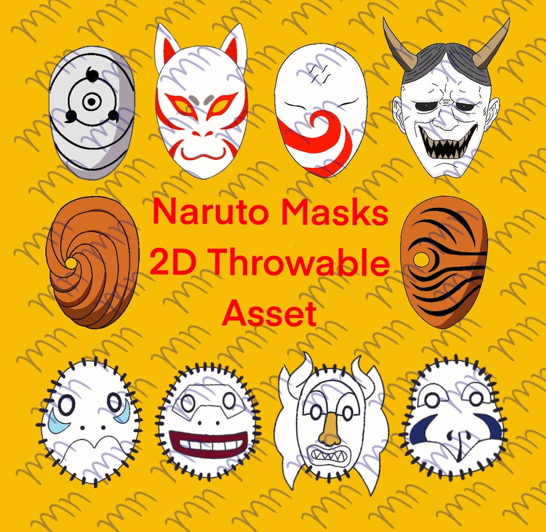 Naruto Masks 2D Throwable Vtuber Asset Streaming PNG - Etsy