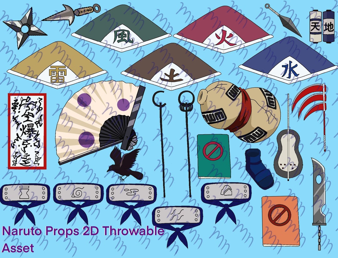 Naruto Props 2D Throwable Vtuber Asset Streaming PNG - Etsy