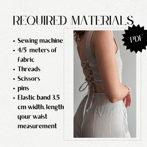 Linen Summer Set Pattern| Crop Top Pattern & Wide Legs Pants Pattern ...