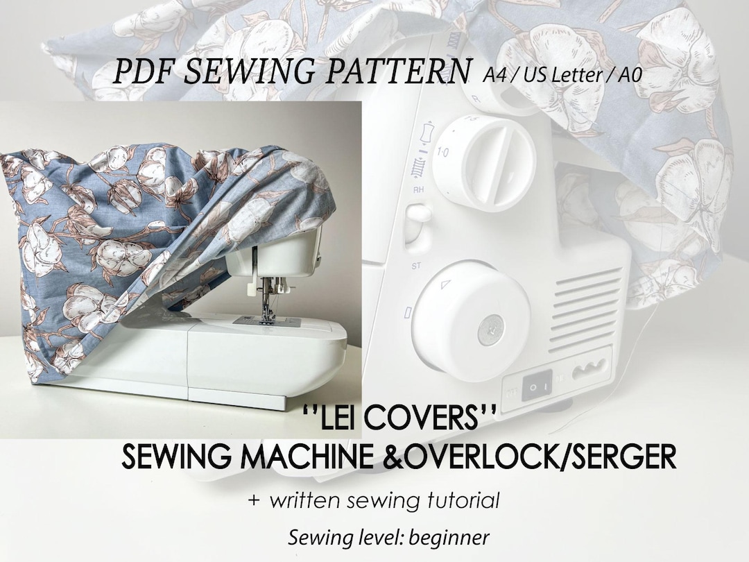 Sewing Machine & Serger Cover Pattern: Beginner-friendly (PDF Pattern ...