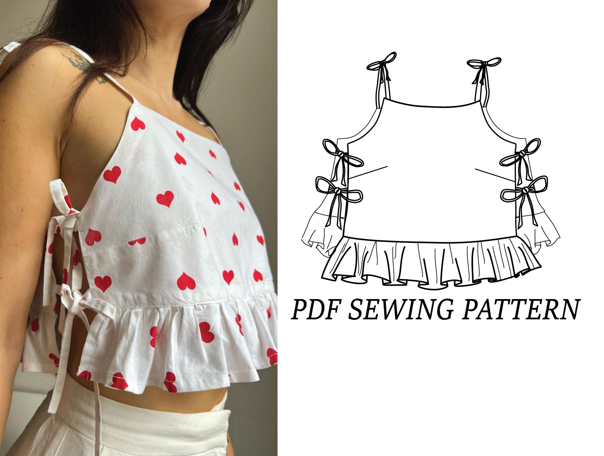 Rosie Ruffle Top Sewing Pattern: Beginner Friendly (PDF Digital ...