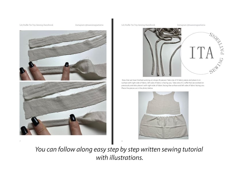 Lily Ruffle Side-tie Top Sewing Pattern: Beginner Women's Blouse (PDF Pattern) Inclusive Sizing ...