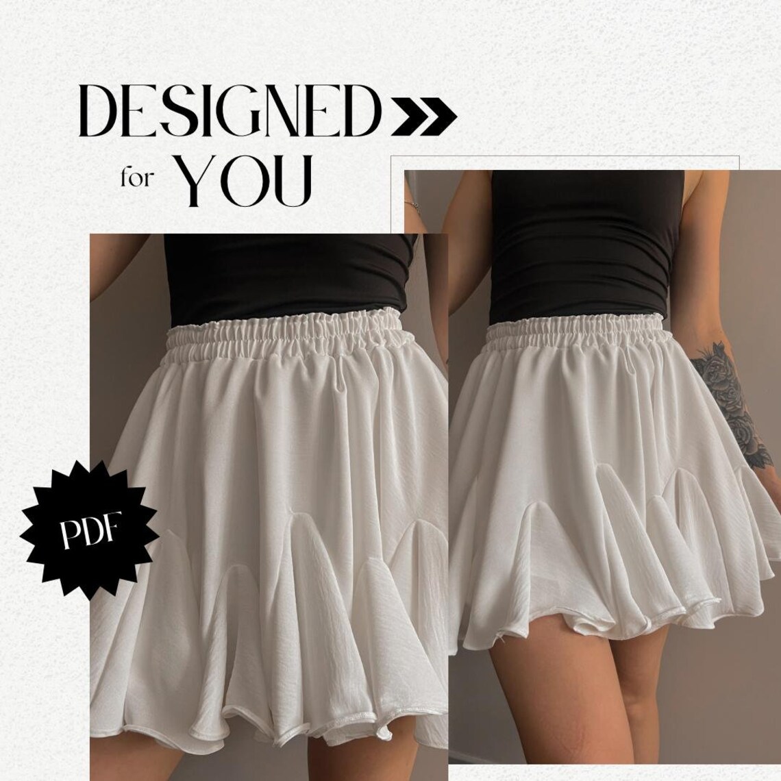Skirt Pattern | Mini Skirt Pattern | Wedge Skirt Pattern | Women Sewing ...