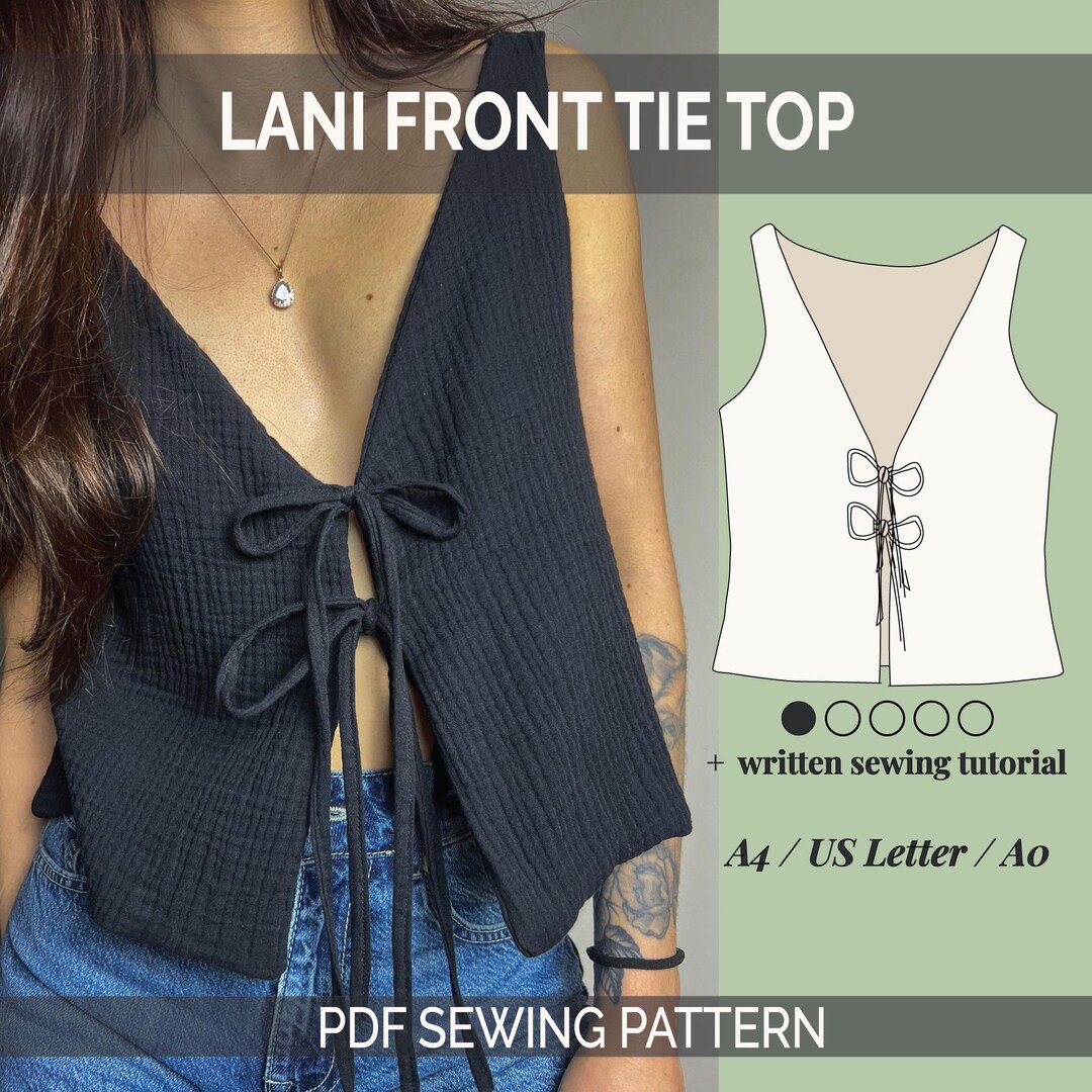 LANI Top Sewing Pattern / NO Serger / Beginner Sewing Pattern / Super ...