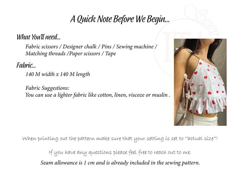 Rosie Ruffle Top Sewing Pattern: Beginner Friendly (PDF Digital ...
