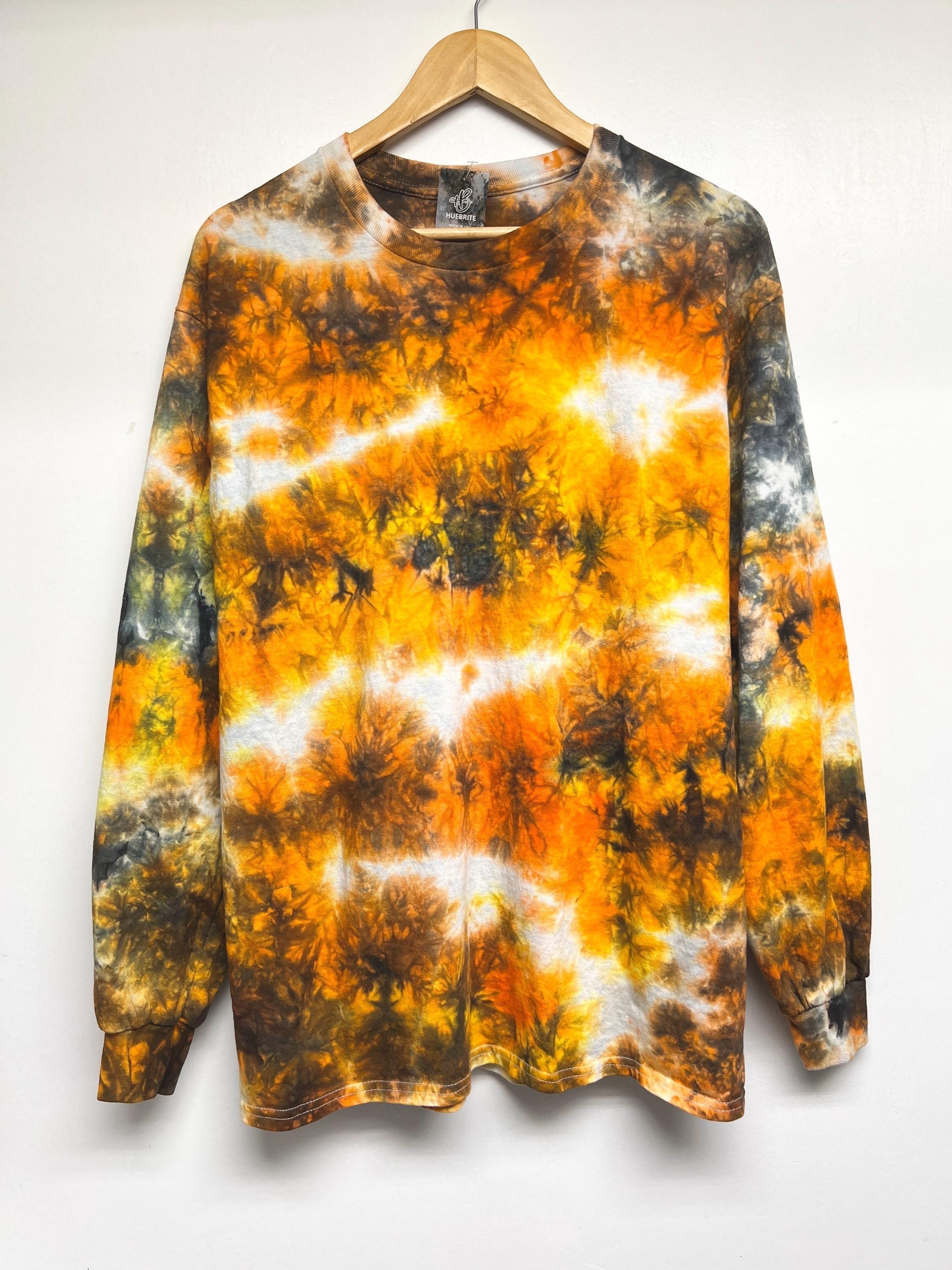 Hand-dyed Watercolor Tie Dye Long Sleeve T-shirt(s-5xl) - Etsy