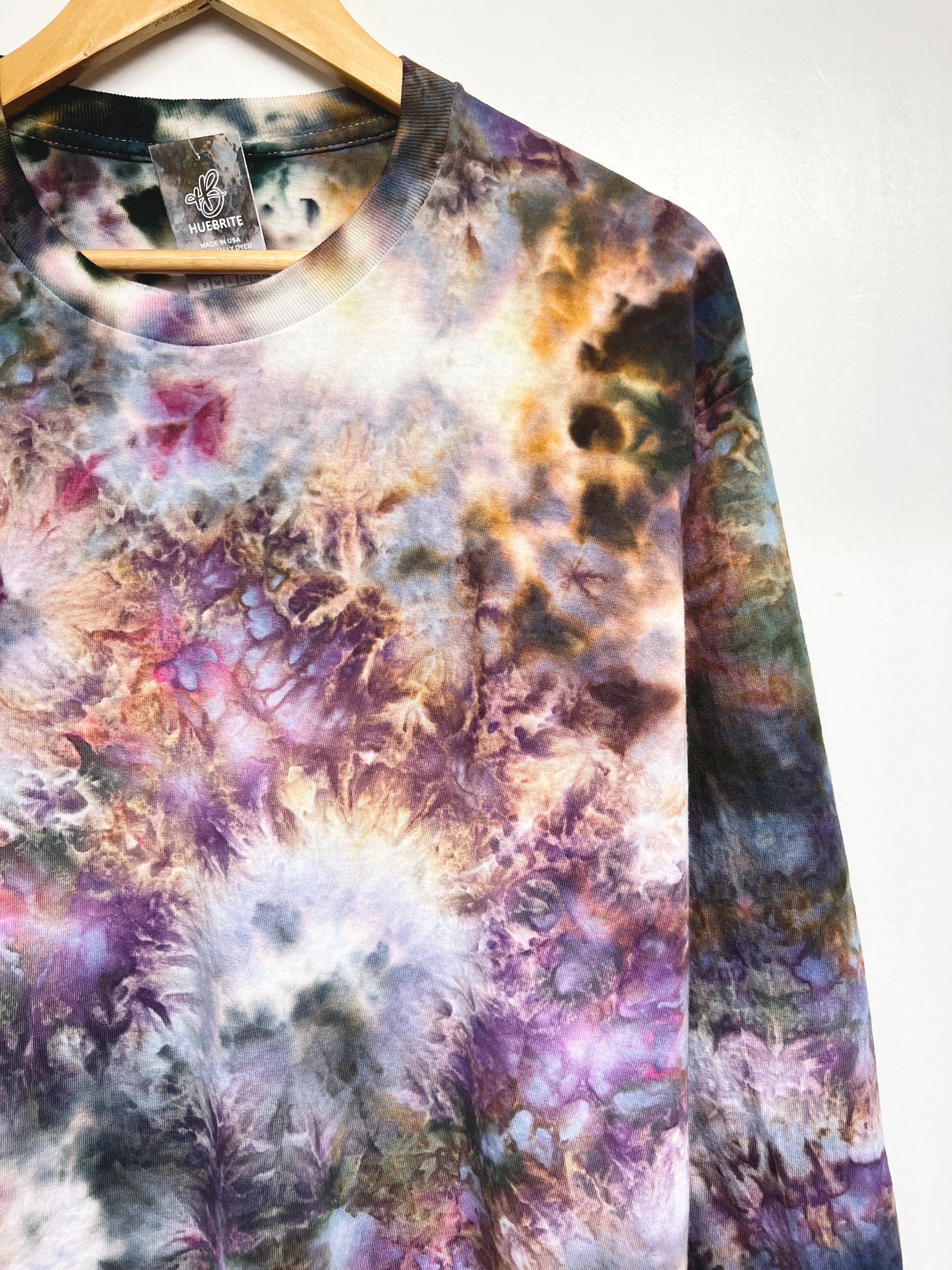 Hand-dyed Watercolor Tie Dye Long Sleeve T-shirt (S-5XL) - Etsy