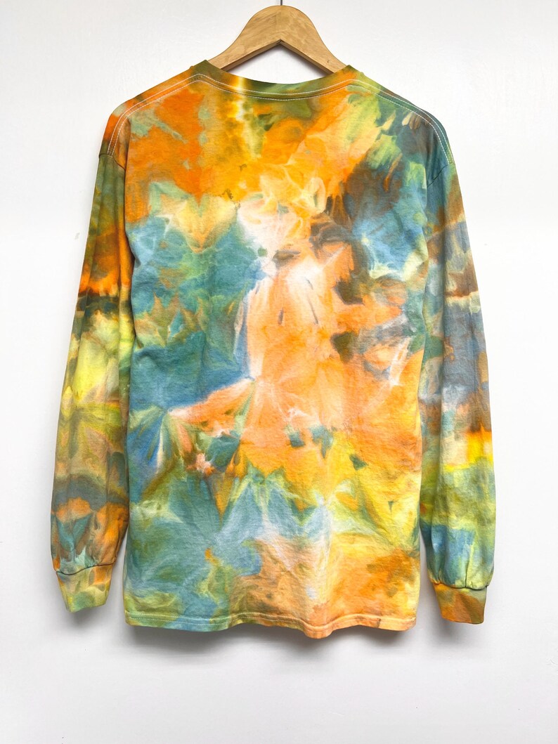 Hand-dyed Watercolor Tie Dye Long Sleeve T-shirt (S-5XL) - Etsy