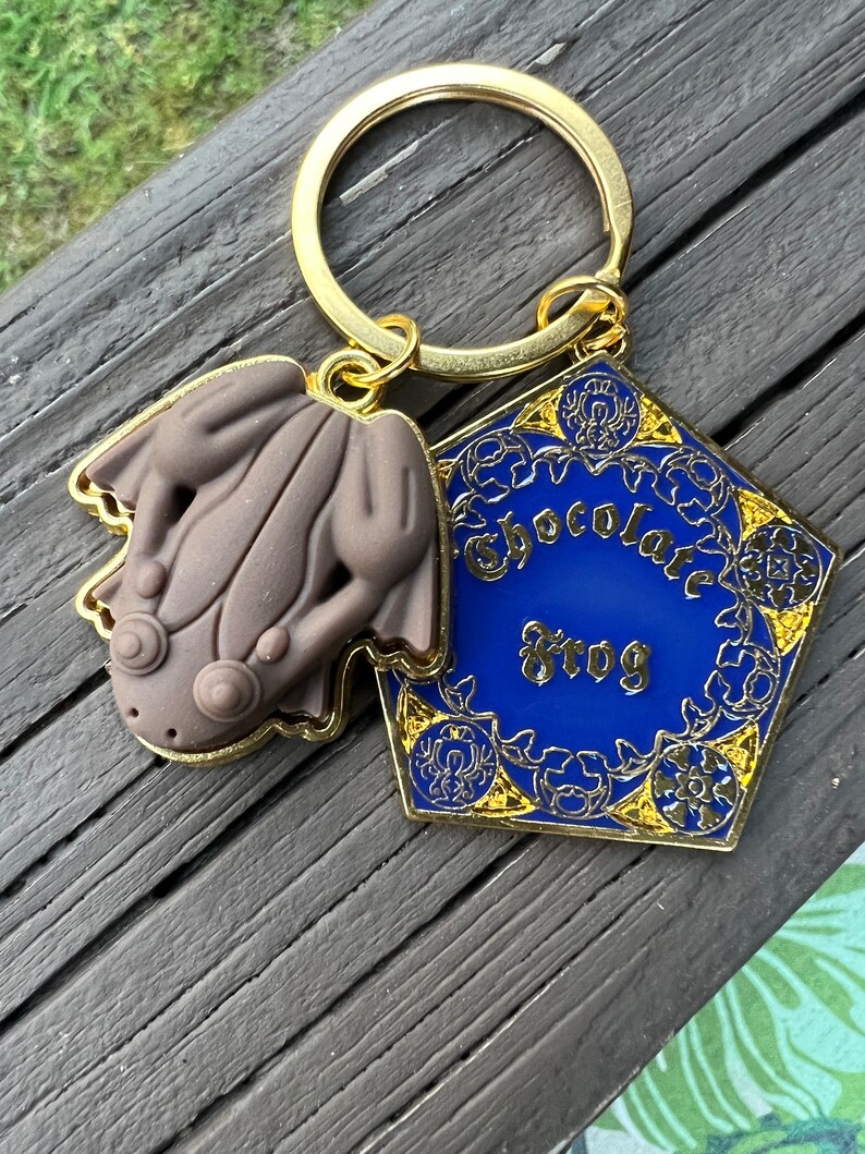 Chocolate Frog Keychain, Enamel Keychain, Wizards World - Etsy