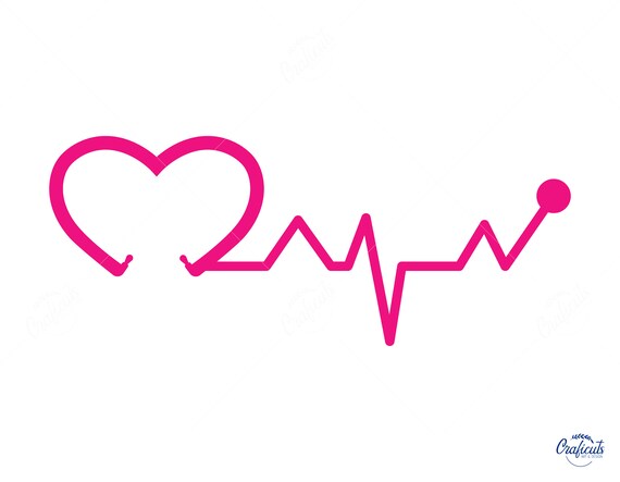 Heartbeat SVG EKG Clip Art Instant Digital Download - Etsy UK