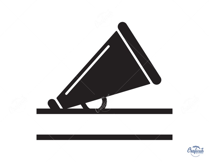 Cheer Megaphone SVG, Megaphone Name Frame Svg, Instant Digital Download ...