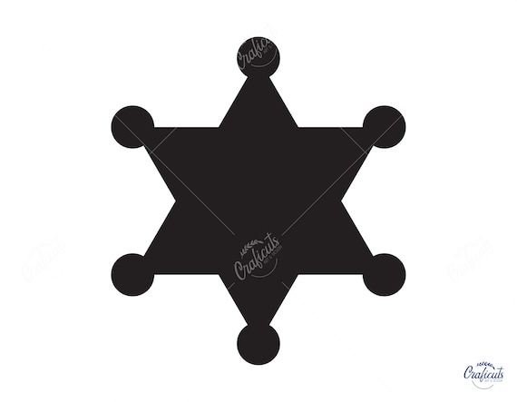 Sheriff Star SVG Sheriff Badge Clip art Instant Digital | Etsy