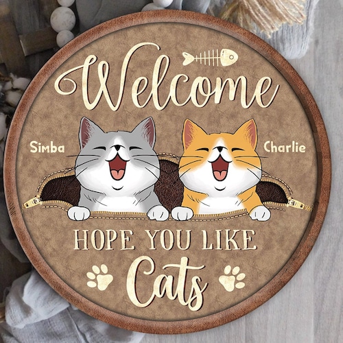 Personalized Cat Sign Custom Cat Door Sign Gift for Cat Mom - Etsy