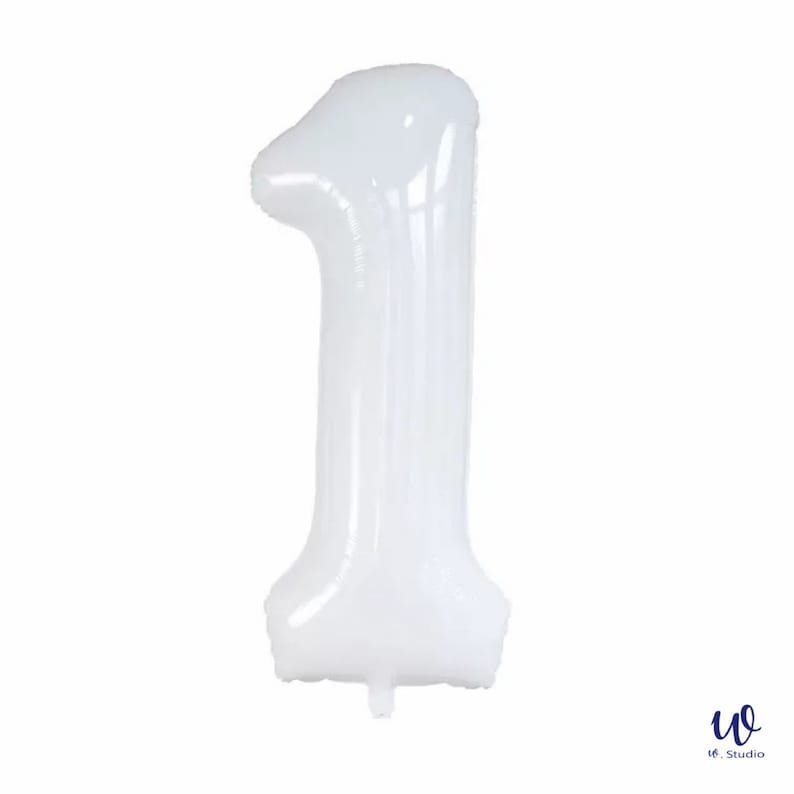 40 Inch Giant Number Balloons Bright White Mylar Party - Etsy