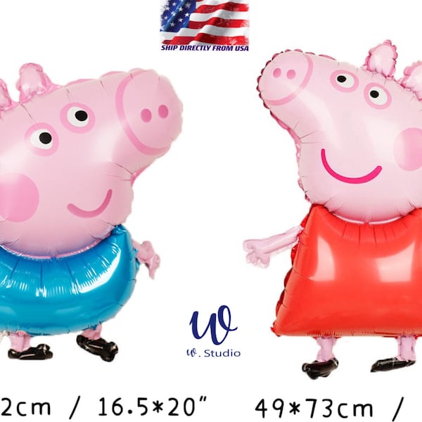 Peppa Pig Balloon - Etsy