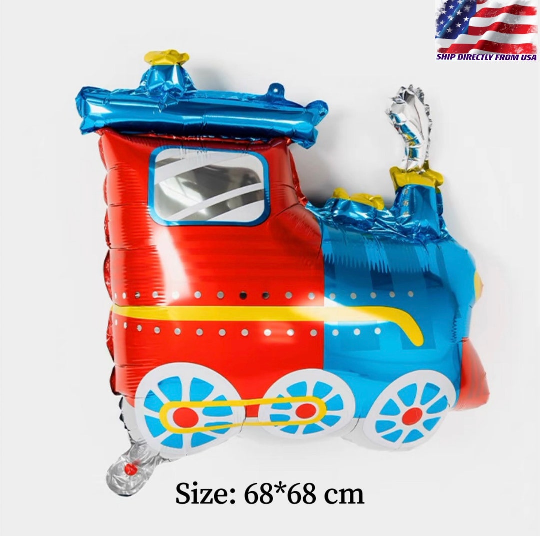 27" Choo Choo Train Balloon, All Aboard Train Railroad Themed Party ...