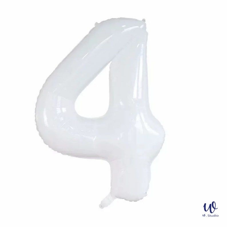 40 Inch Giant Number Balloons Bright White Mylar Party - Etsy