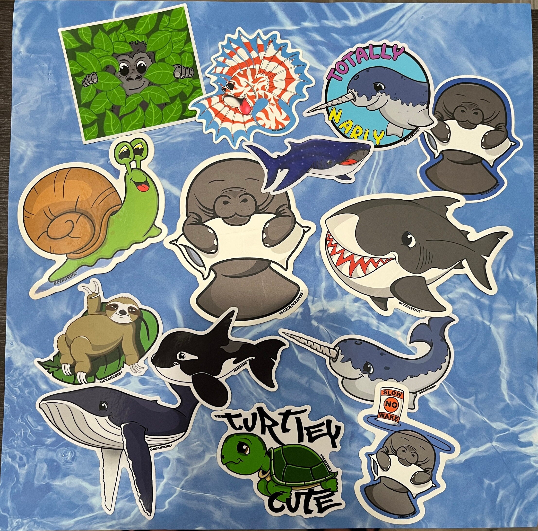 Super Cute Narwhal Sticker 3 Whale Stickers Dolphin Stickers Narwhal ...