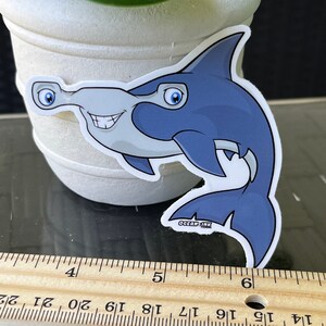 Hammerhead Shark Sticker- 3" | Cute Shark With A Smile Sticker | Fun ...