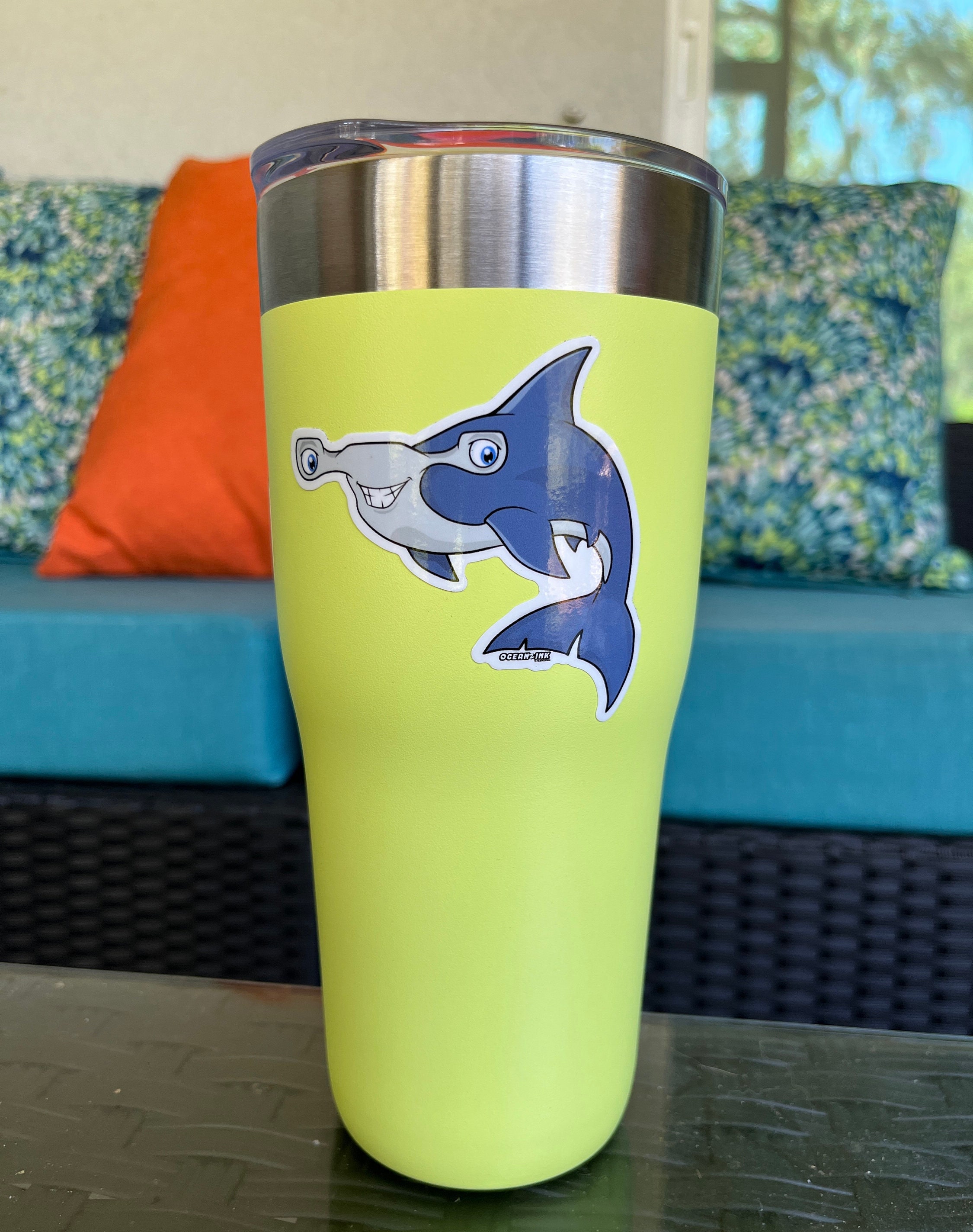 Hammerhead Shark Sticker- 3" | Cute Shark With A Smile Sticker | Fun ...