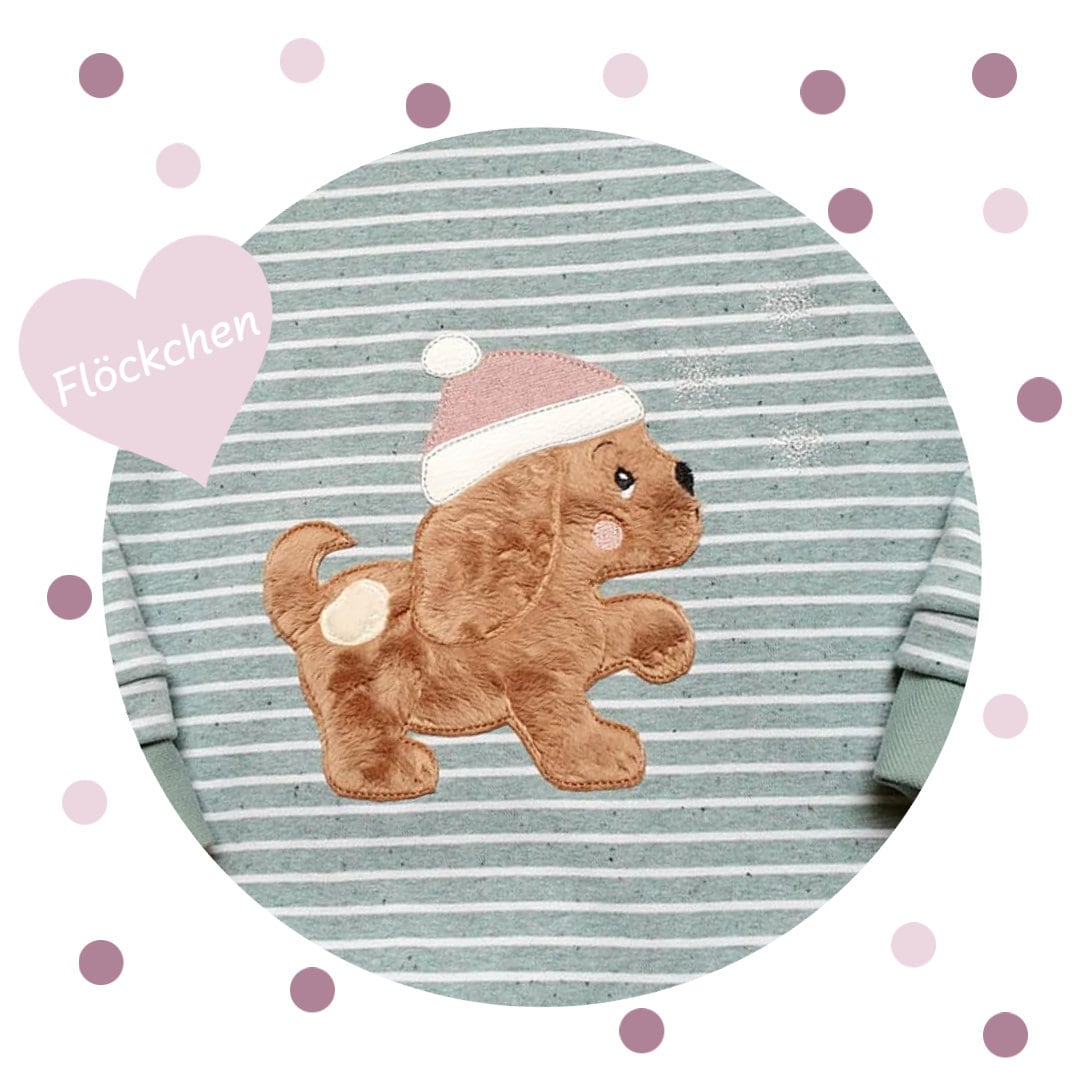 Puppy Snowflake, 4 Sizes, Doodle, Embroidery File - Etsy