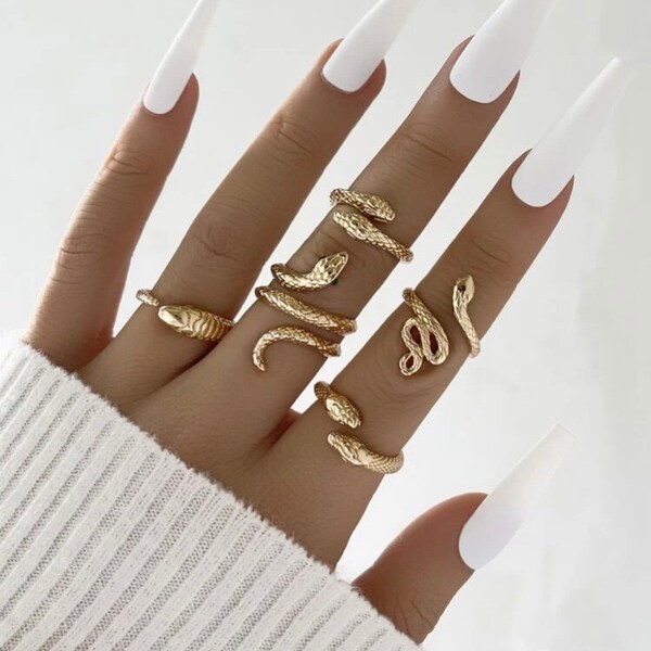 Gold Snake Ring - Etsy
