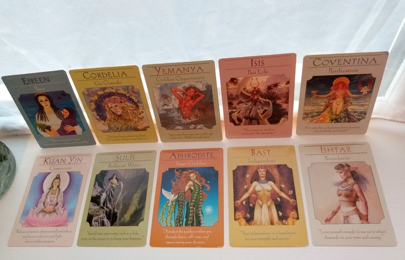 Original 2004 Set Goddess Guidance Oracle Cards by Doreen Virtue OOP - Etsy