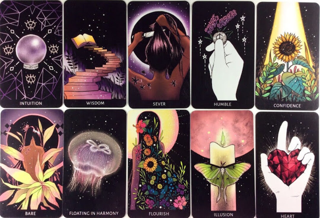 Dark Moon Damsel Oracle Deck OOP 2018 HTF Indie Cards - Etsy