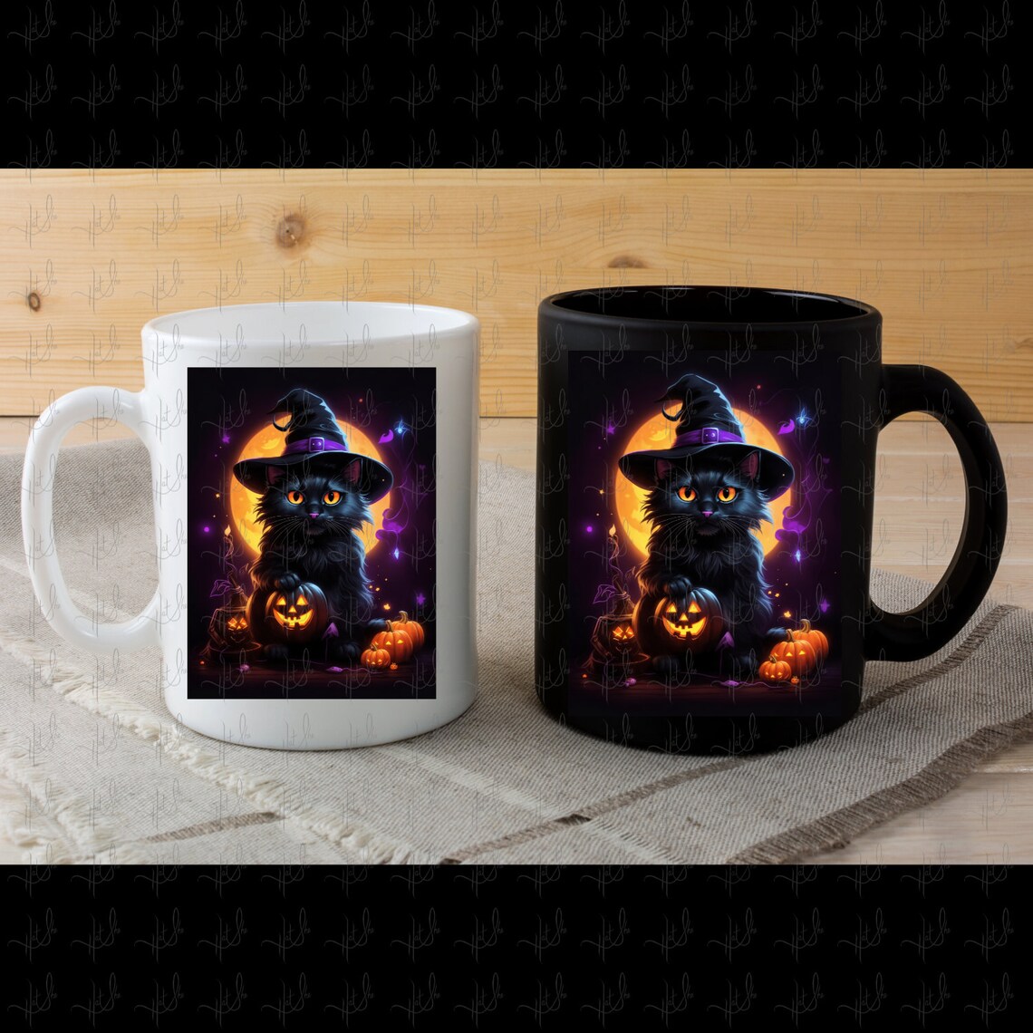 Halloween Black Cat, Pumpkins PNG Digital Download for Commercial Use ...