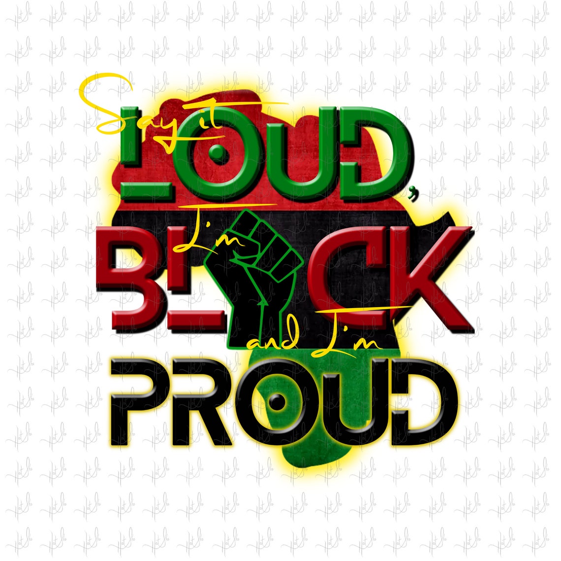 I'm Black and I'm Proud PNG Digital Download for Commercial Use. Black ...