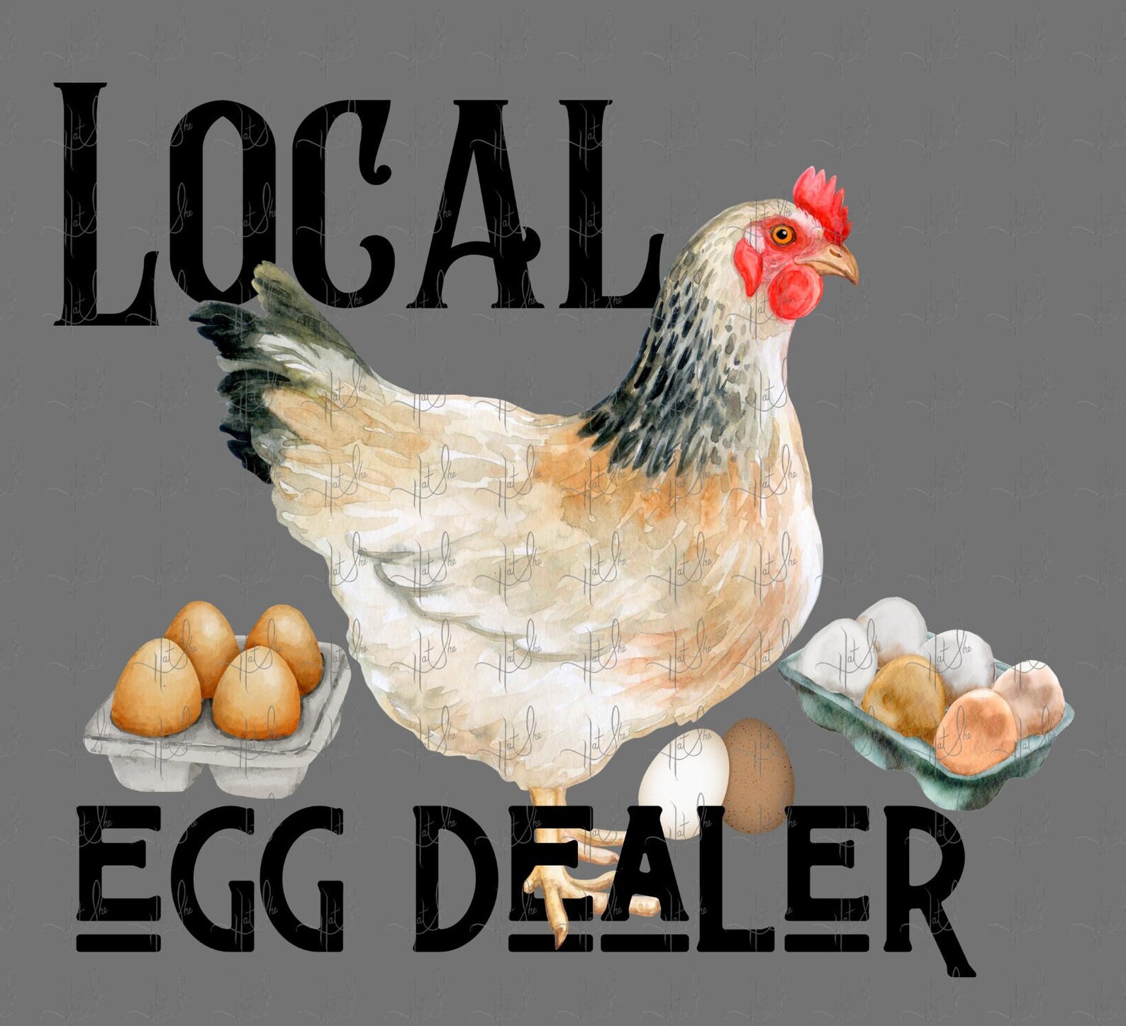Local Egg Dealer PNG, Chicken Art (digital Download) - Etsy