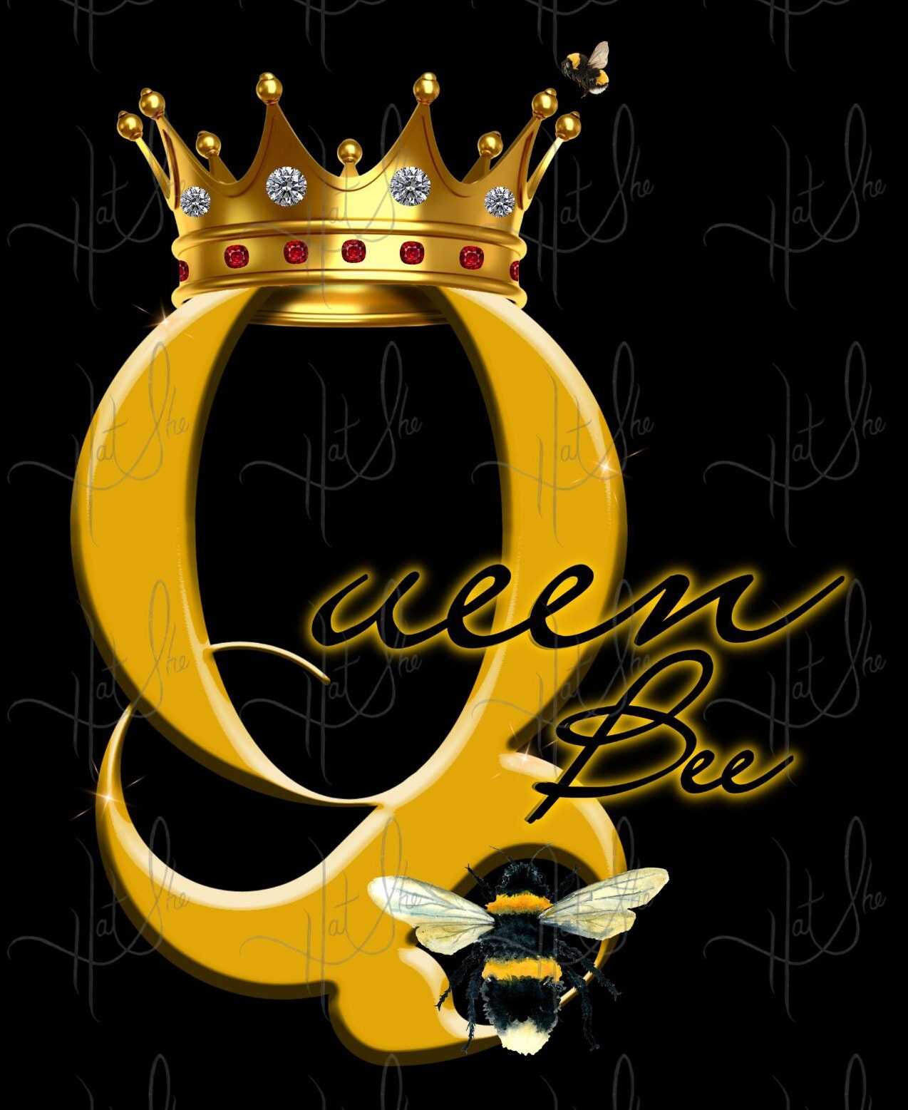 Queen Bee Crown PNG Digital Download. Sublimation, PNG Graphics, Bee ...
