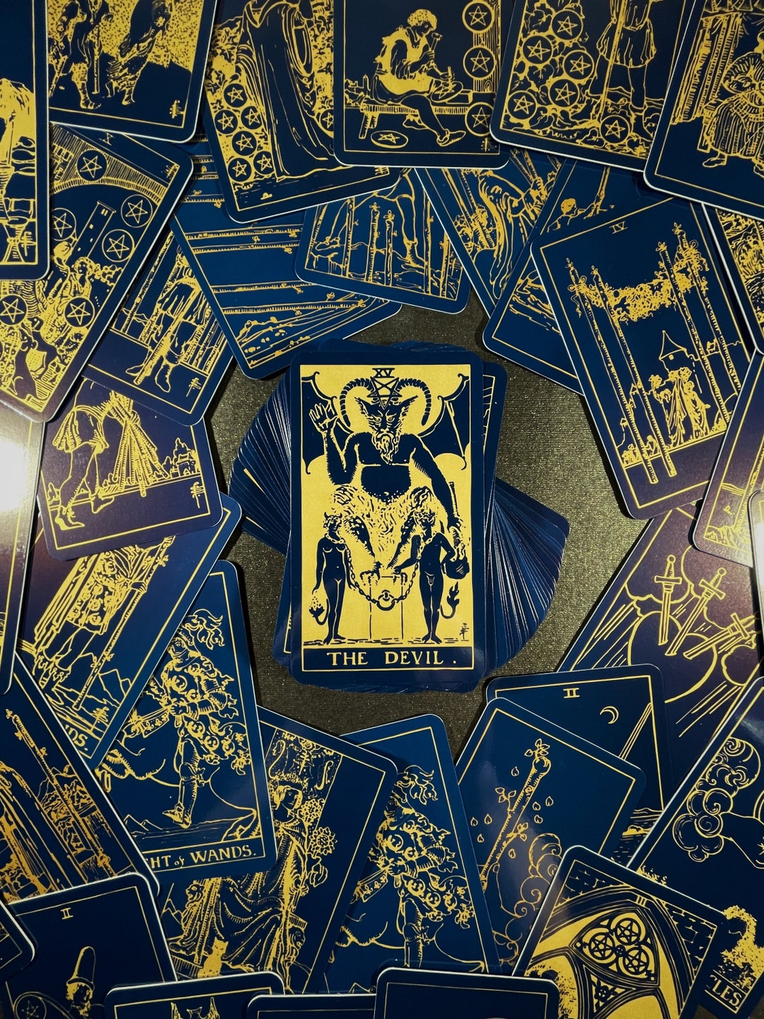 SAME DAY SHIPPING Midnight Blue Tarot Deck With Guidebook and Box ...