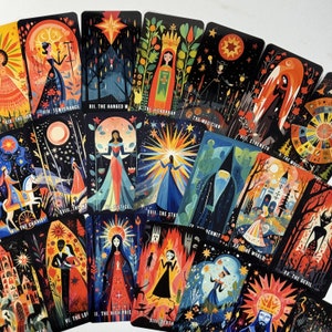 MODERN Tarot Card Deck Borderless, Premium Quality, Full 78 Cards Deck ...