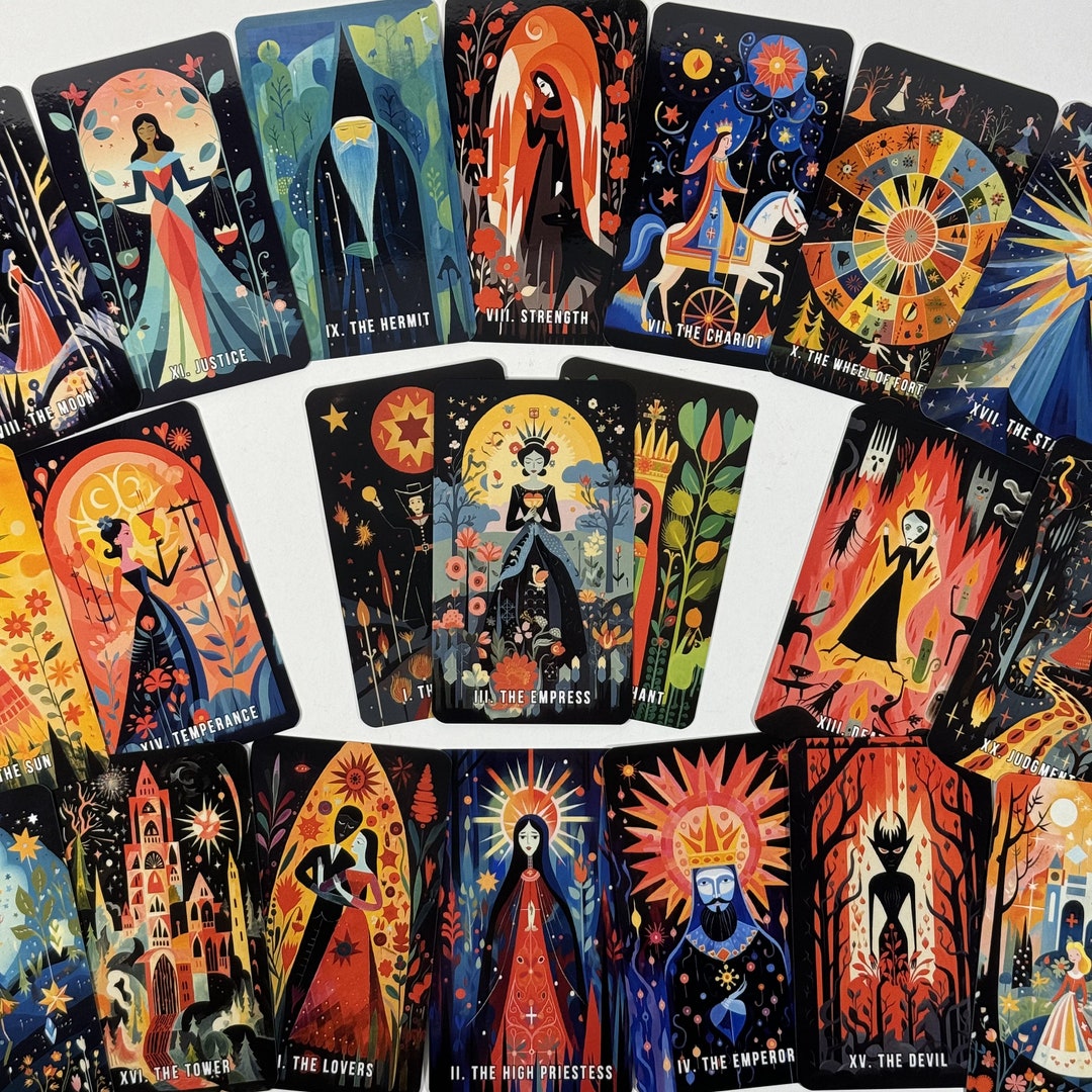 MODERN Tarot Card Deck Borderless, Premium Quality, Full 78 Cards Deck ...