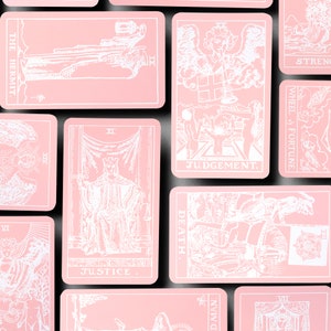 SAME DAY SHIPPING Tarot Deck Pink White Oracle Card Deck Deck of Many ...