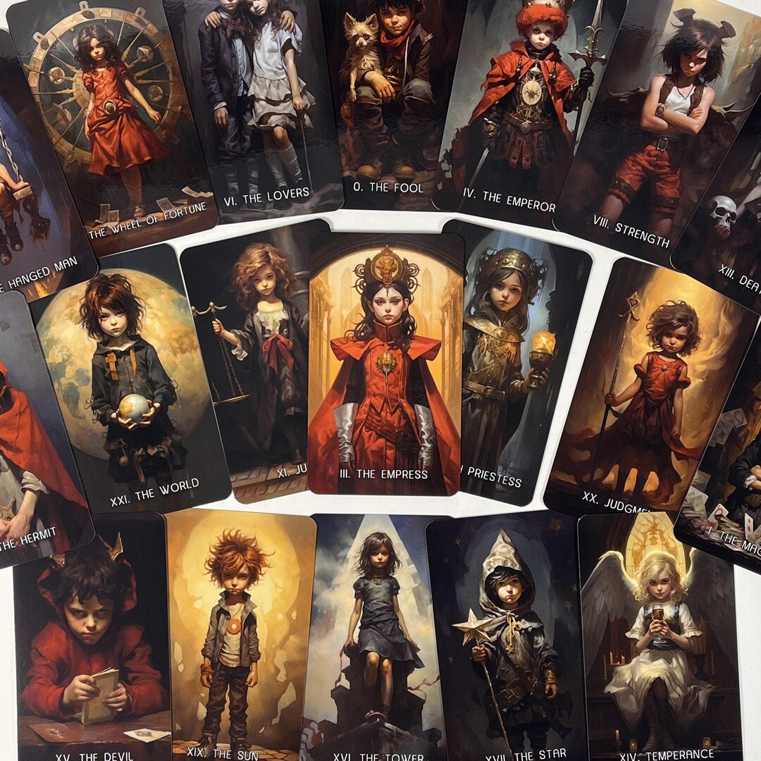 Cute Tarot Card Deck - Borderless, Premium Quality, Full 78 Cards Deck ...