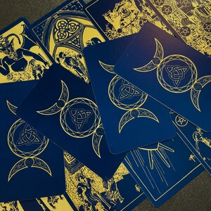 SAME DAY SHIPPING Midnight Blue Tarot Deck With Guidebook and Box ...