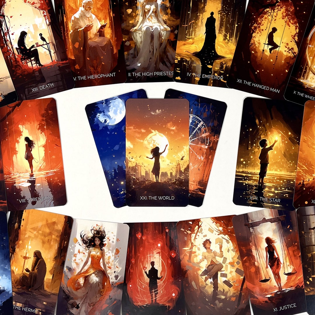 Light Signs Tarot Card Deck Borderless, Premium Quality, Full 78 Cards ...